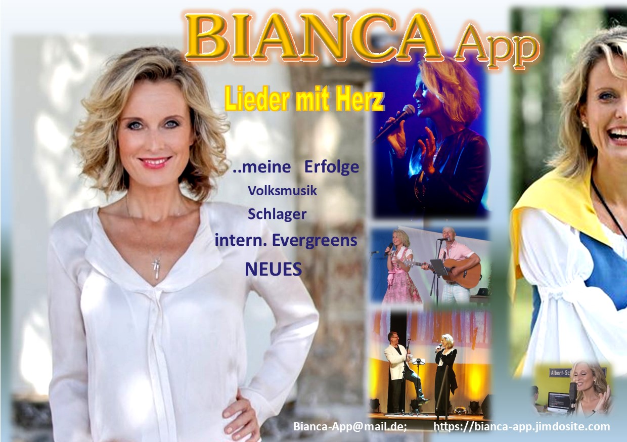 BIANCA App - Sängerin, Moderatorin